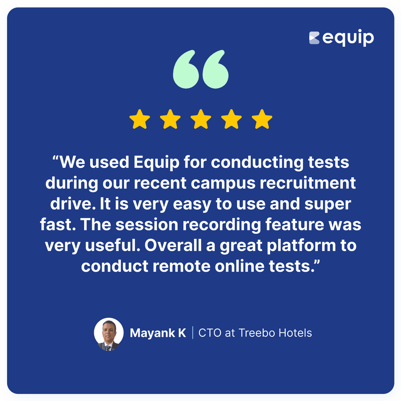 How Treebo Hotels uses Equip for Tech Hiring
